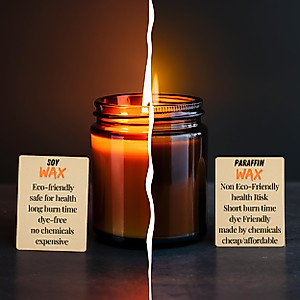 Luxury Aromatherapy Candle | Vetiver and Sandalwood | Natural Soy | Unique Essential Oils | Pure Cotton Wick | Best for Gift, Travel, Home & Bath, Wellness | 130 Grams | Present