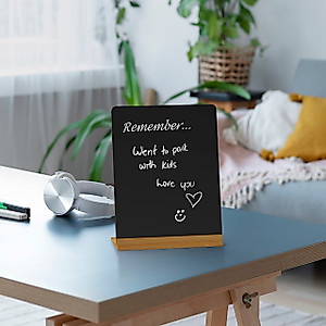 8.7x12 in Chalkboard Signs Small Chalkboard Signs with Stand for Tabletop Decor Double Sided Mini Chalkboard for Restaurant Food Menu, Kids Message Board, Wedding Party (1 Pack)