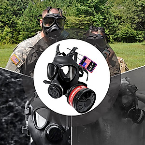 RANKSING Cover Full Face with P-A-2 40mm Canister Black Rubber for Industrial and Home use Russian Black