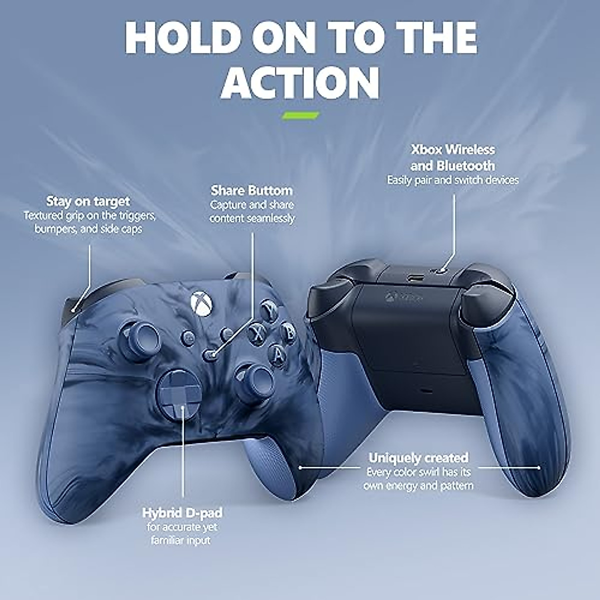 Xbox Special Edition Wireless Gaming Controller – Stormcloud Vapor – Xbox Series X|S, Xbox One, Windows PC, Android, and iOS