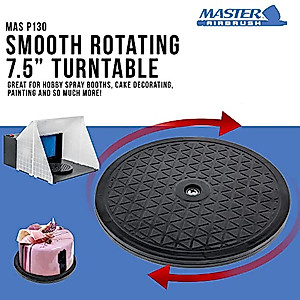 Master Airbrush Smooth Rotating 7.5 in. Diameter Turntable - for Hobby Spray Booths, Airbrushing Projects, Cake Decorating, Rotating TV or Monitor and More