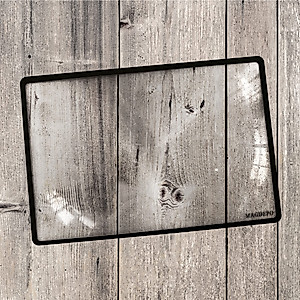 MAGDEPO Page Magnifying Sheet 3X Lightweight Optical Plastic Fresnel Lens with 3X Card Magnifiers, for Reading Small Prints, Map, Book, Magazine, etc.