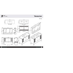 Fine Fixtures Venezian Collection - 48" Double Green Bathroom Vanity, Black Handles.