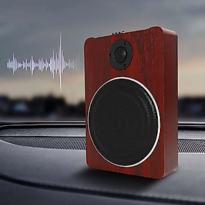 Leweiiq Car Under-Seat Active Subwoofer Power Amplifier Bass HiFi Slim Speaker, 8'' 600W Low Profile Under-Seat Active Powered Car Subwoofer for Car Boat RV ATV (Wood)