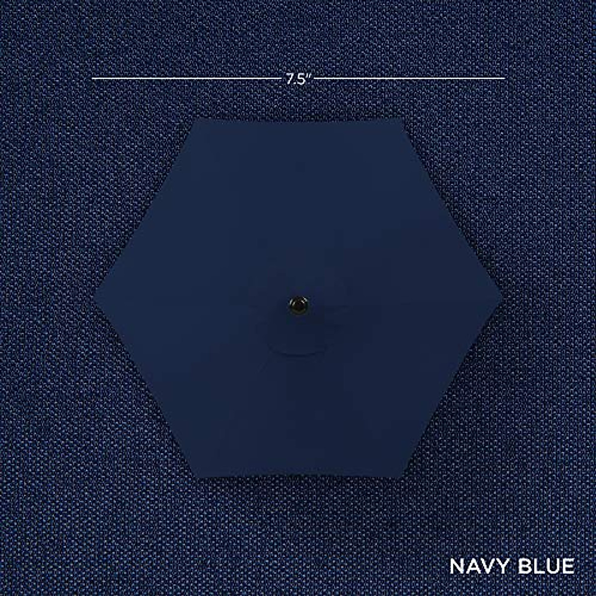 Best Choice Products 7.5ft Heavy-Duty Round Outdoor Market Table Patio Umbrella w/Steel Pole, Push Button Tilt, Easy Crank Lift - Navy Blue