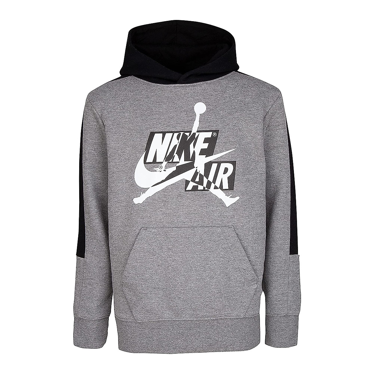 Jordan Boy's Jumpman Classics Fleece Hoodie (Big Kids) Carbon Heather MD (10-12 Big Kid)