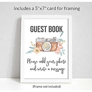Wedding Guest Book Alternative, Guest Book Polaroid, 90 Black pages, Cardstock, Polaroid Guestbook with blank pages, Instax Guest Book For Wedding Photo Booth Props Black Guest Book Wedding.