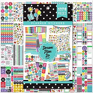 Planner Stickers - 28 Sheets, 1378 Stunning Design Accessories for Journals and Calendars, Essential Planner Accessories by Tullofa - Green
