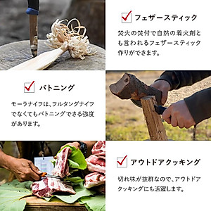 Morakniv Companion Spark Sandvik Stainless Steel Fixed-Blade Knife With Sheath and Fire Starter, 3.9 Inch