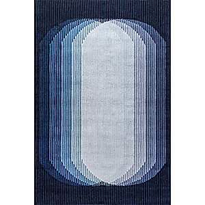 nuLOOM Harlow Wool Abstract Area Rug, 5' x 8', Blue