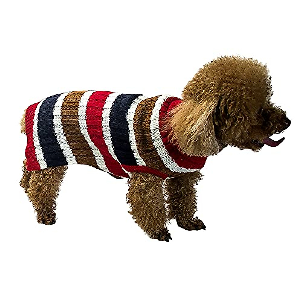 iBofans Dog Sweater - Winter Autumn Crochet Coat Apparel Fashion Cable Knit Clothes for Cold Weather