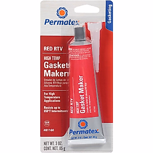 Permatex 81160 Hi-Temp Red Form-A-Gasket Silicone Sealant. 3 oz.