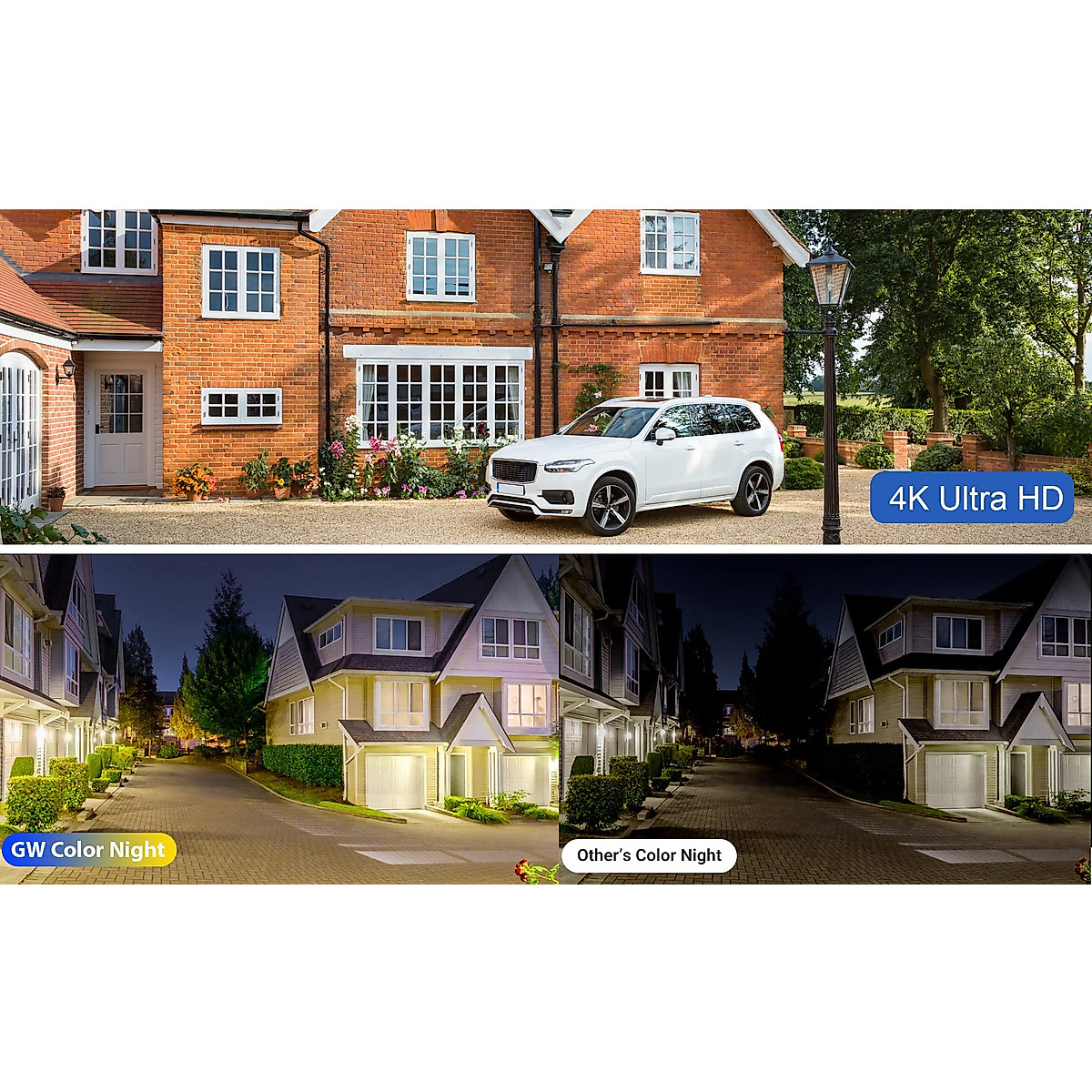 GW 32 Channel 4K NVR 8MP (3840x2160) H.265+ Color Night Vision Smart AI Security Camera System - 32 x UltraHD 4K Human Detection PoE IP Microphone Outdoor/Indoor Bullet Camera, 15 AI Functions