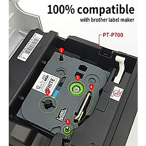 Label Orison Label Maker Tape Compatible with Brother P-Touch TZe-231 TZ231 TZe Tape Standard Laminated Cartridge for PT D210 H110 D600 1230PC 1280,Black on White,0.47 inch(12mm) x 26.2 Feet(8m),3PK