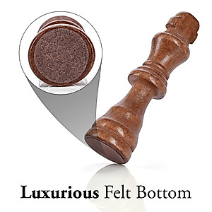 Wooden Chess Pieces Only – 32 Pieces Staunton Style Handcrafted Wood Chessmen with 2 Pouch Bags for Ease of Storage – 3” King – Gift Packaging – Luxurious Felt Bottom – Replacing Missing Chess Pieces!