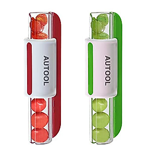 Tomato Slicer Multi-Function Grape Cutter Small Fruit Cutter Grape Kitchen Accessories Cake Decoration Tool Fruit Slicer (Red)