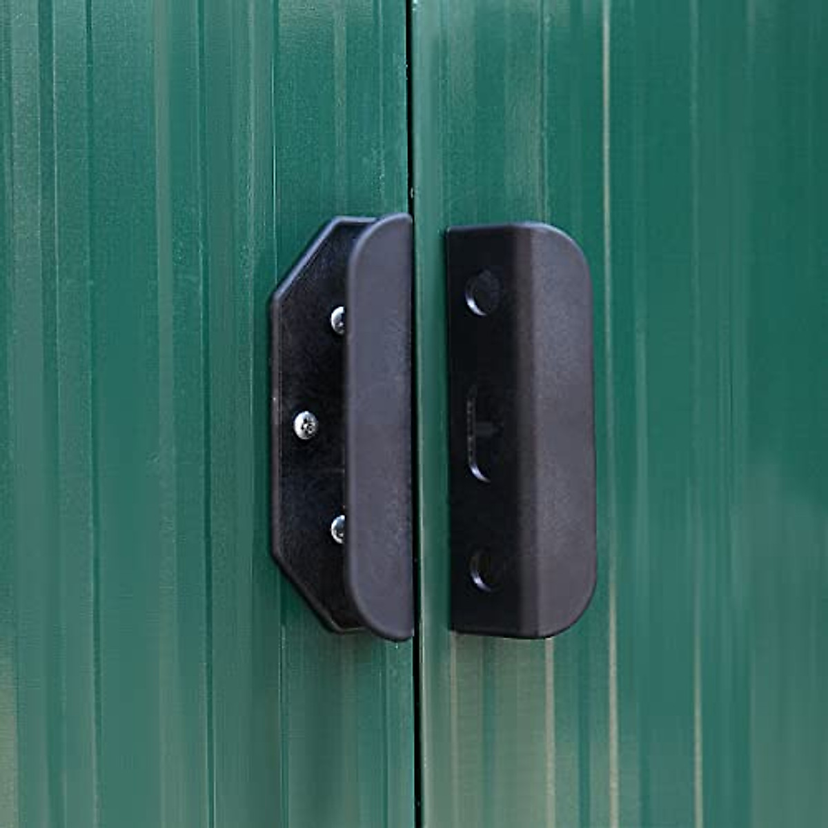 NBTiger 9.1’ x 10.5’ Large Outdoor Storage Shed, Sturdy Utility Tool Lawn Mower Equipment Organizer for Backyard Garden w/Gable Roof, Lockable Sliding Door, Vents, Floor Frame - Green