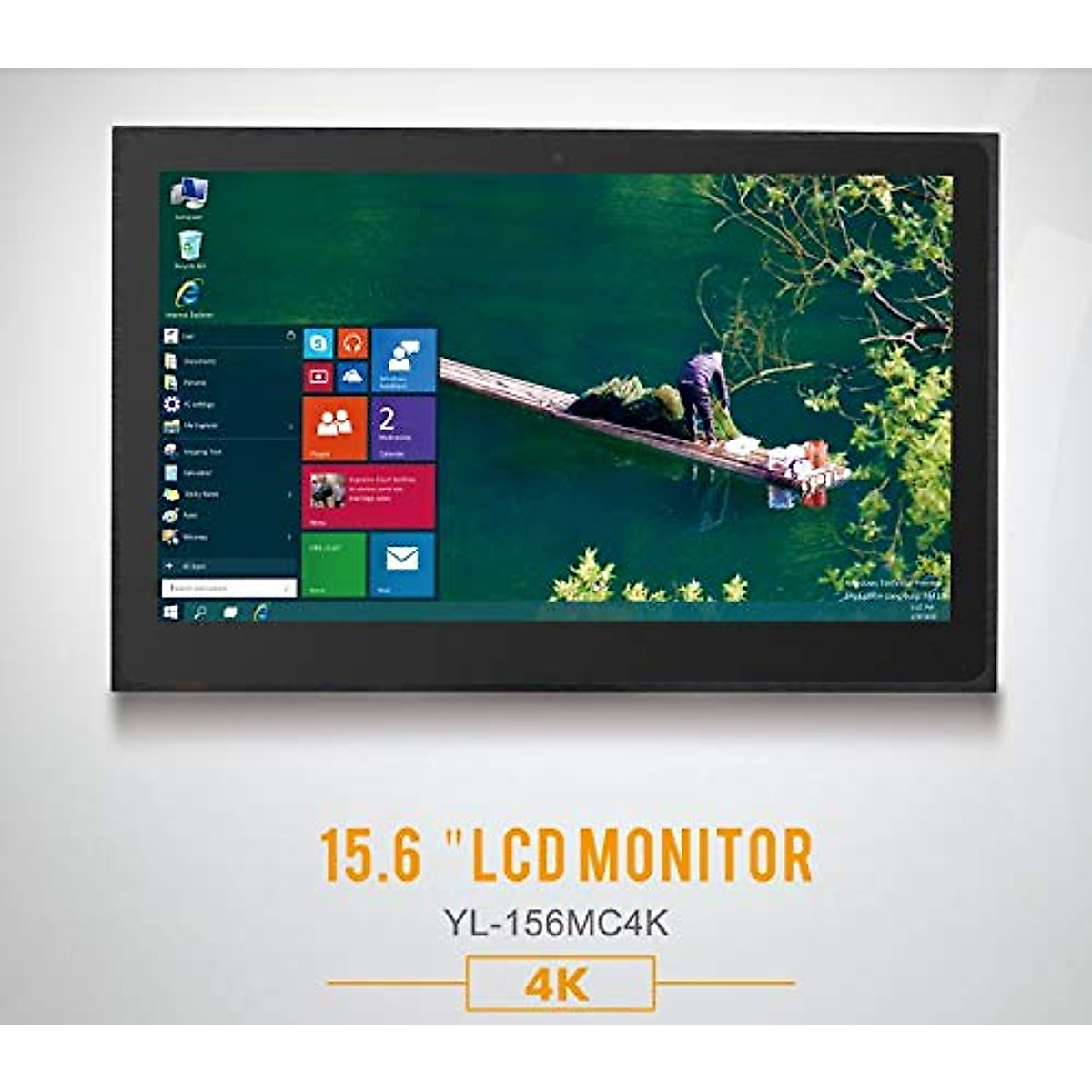 YILETEC YL-156MC4K 15.6" UHD 3840X2160 Metal Frame Capacitive Touchscreen IPS Built in Speakers USB Type-C HDMI 2.0,HDMI 1.4X1 DP1.2AX1,VGAX1,USB 2.0X3