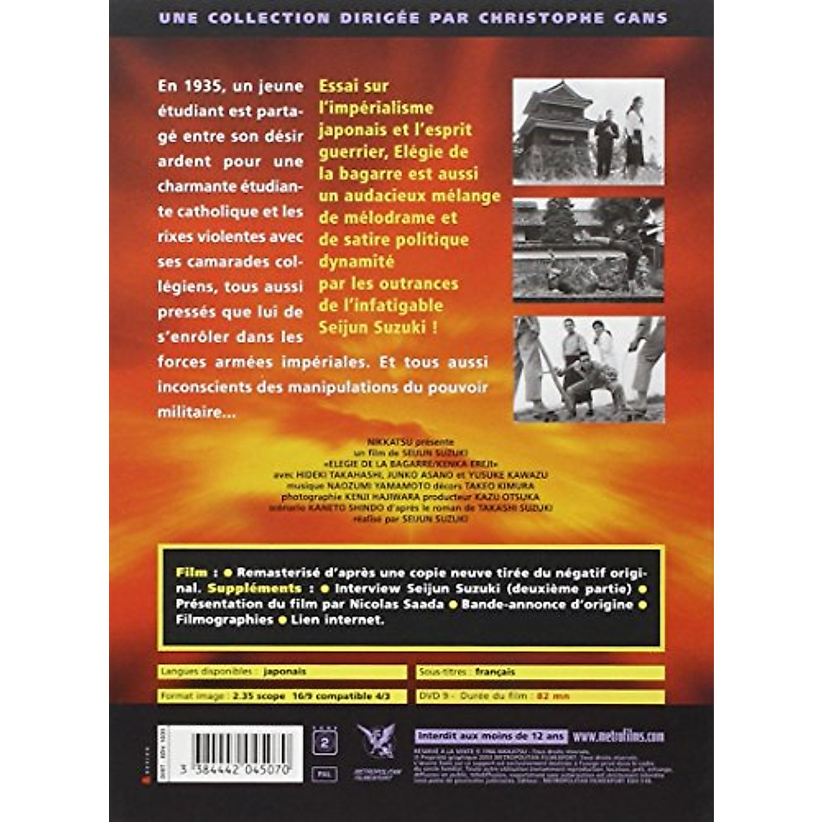 Coffret Seijun Suzuki - Vol.2 : Détective Bureau 2-3 / Le vagabond de Tokyo / Elégie de la bagarre - Édition 3 DVD