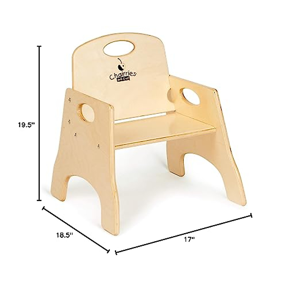 Jonti-Craft 6802JC Chairries Stackable Chair, 9" Height