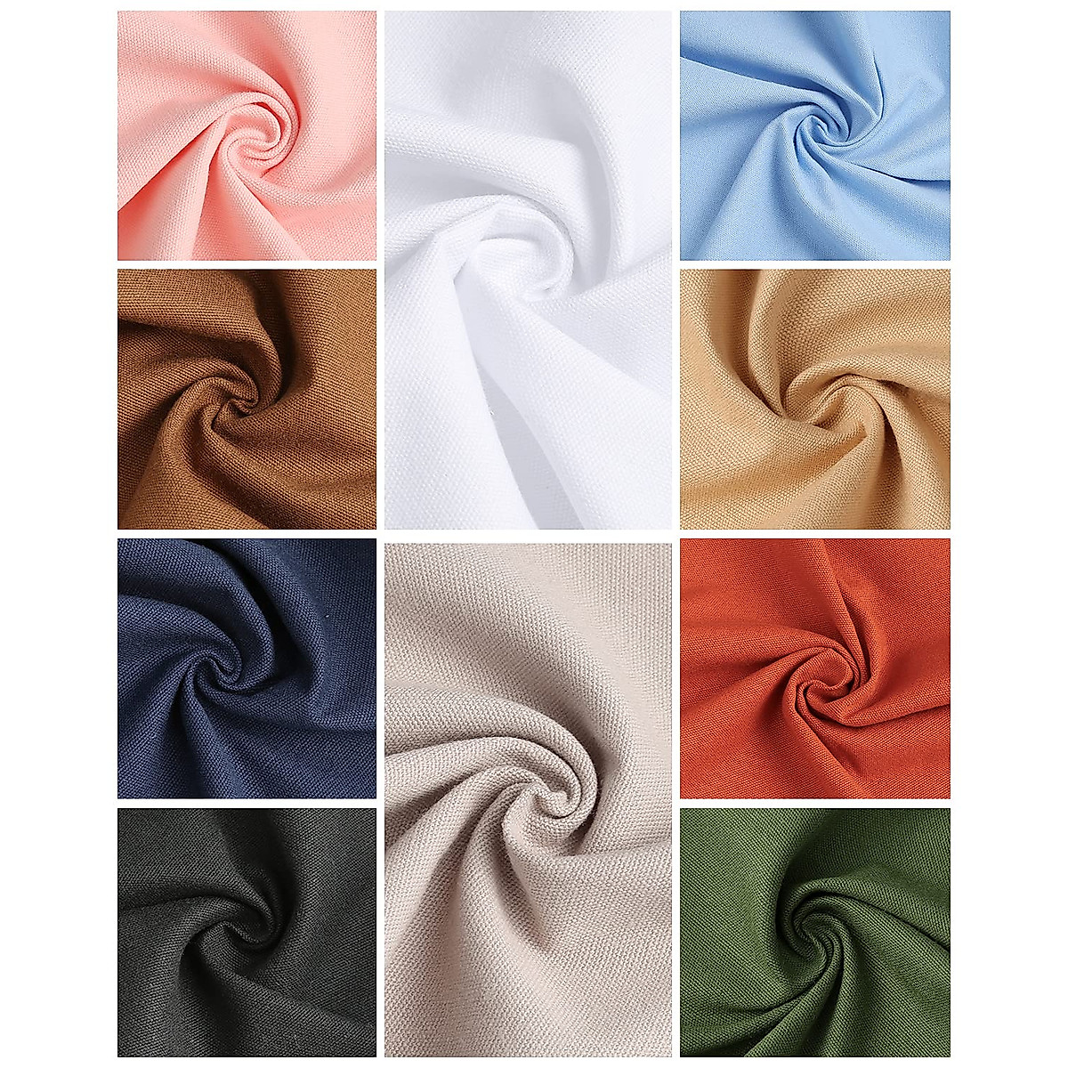 Caydo 10 Pieces Embroidery Fabric, Including 10 Colors Embroidery Cotton Fabric, 5 Colors Water-Soluble Pens, 7.9 by 7.9 Inch