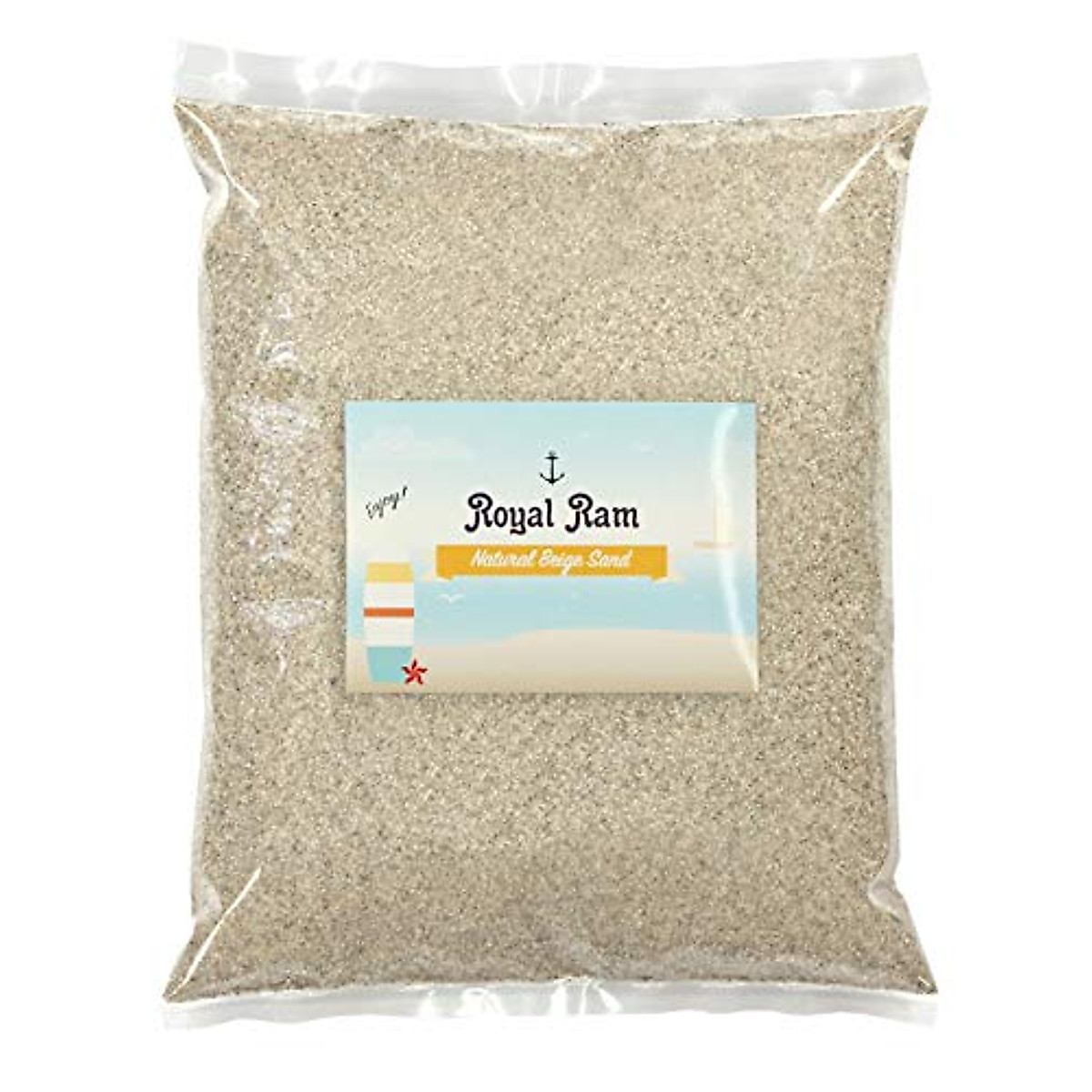 (5 Pounds) Natural Decorative Real Sand - Beige - for use in Crafts, Decor, Vase Filler, Aquariums and More!
