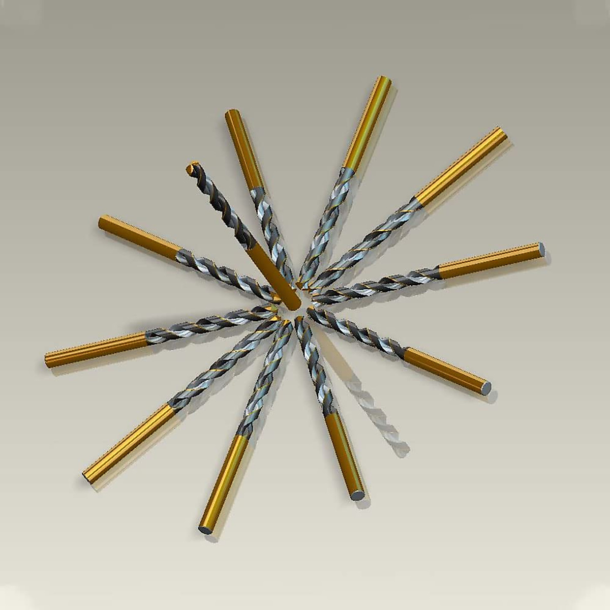 Aopin 2pcs HSS 0.12" Inch (3mm) Metric Gold Cobalt Titanium High Speed Steel Twist Drill Bit,Suitable for Cast Iron,Stainless Steel,Copper, Wood,Plastic