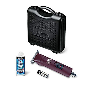 Andis – 22330, Professional AGC Super 2-Speed Horse Clipper with Detachable Blade - Cool & Quiet Running Design - Includes Ultra Edge Size T-84 Blade for Complete Horse Grooming - Burgundy