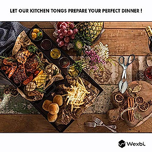 Salad Tongs, Heavy Duty Stainless Steel Tongs, Salad Tongs for Serving, 10 inch Small Serving Tongs, Perfect Kitchen Tongs