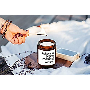 Scented Candle, Look at You Getting Married Candles Gifts for Women, Sister, Besties, BFF, Soy Candles for Home Scented, Home Decorations, Aromatherapy Candles, Amber Jar Candles(B007)