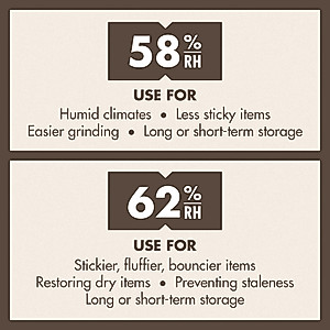 Boveda 62% Storage Humidifier Packets - 2 Way Humidity Control Packs- Size 1-20 Count Resealable Bag - Storage Container Accessories - Bulk Humidity Packs - Relative Humidity Packs - Packet