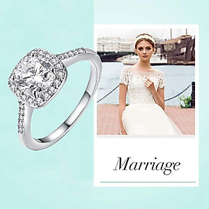 Women's Pretty 18K White Gold Plated Wedding Bands TIVANI Collection Jewelry Rings,5