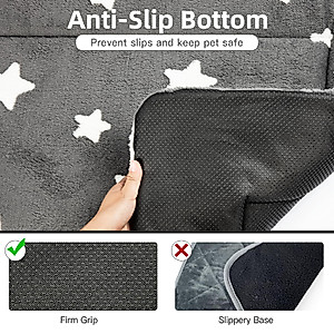 Mora Pets Dog Crate Pad Kennel Bed Crate Mat for Small Dogs Washable Cute Star Pet Bed for Dog Cage Ultra Soft Flat Puppy Cat Kitten Pillow Cushion for Sleeping Anti-Slip Grey 24 x 18