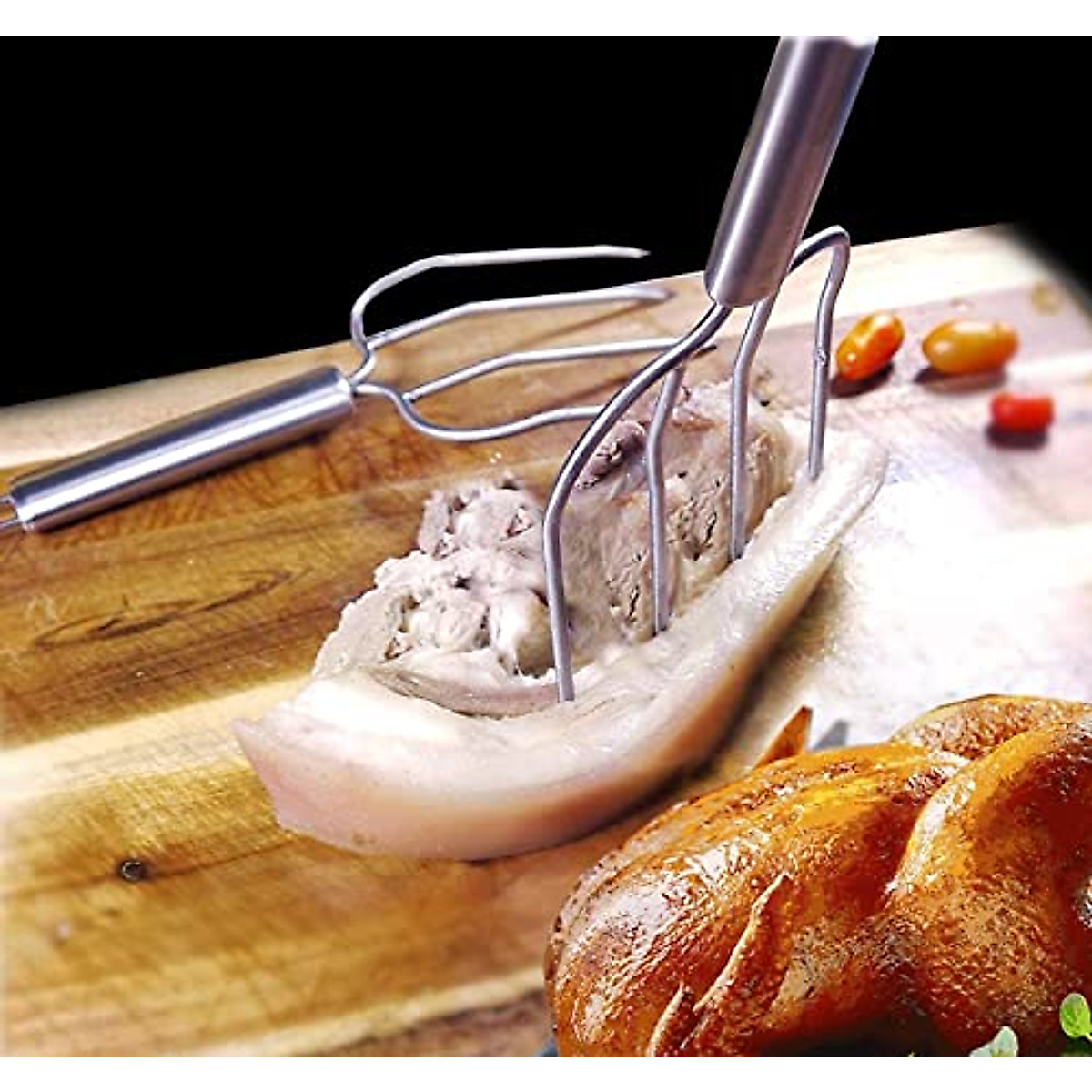 Thanksgiving Turkey Lifter Serving Set, Roaster Poultry Forks,Set of 2 by i Kito