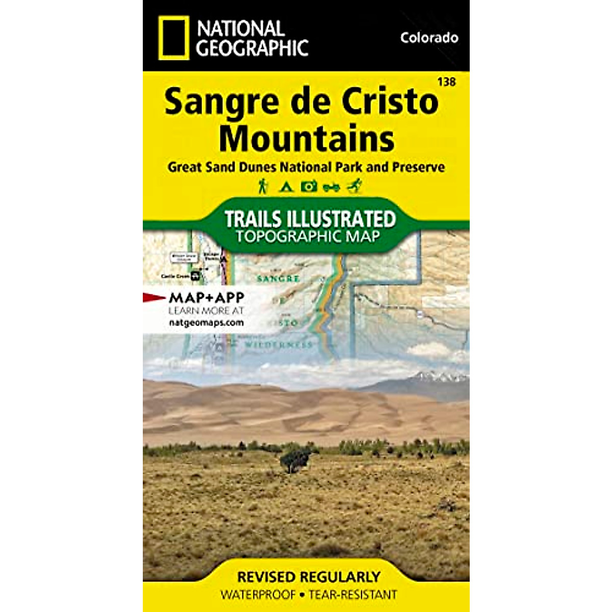 Sangre de Cristo Mountains [Great Sand Dunes National Park and Preserve] (National Geographic Trails Illustrated Map)