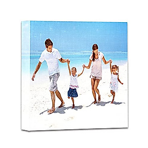 Custom Canvas Prints Personalized Canvas Wall Art With Your Photo for Bedroom Living Room Wedding Baby Pet Family Picture Framed Wall Art(8" W x 8'H)