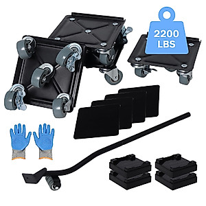 Ketofa Furniture Movers with 5 Wheels, Furniture Dolly Heavy Duty 2200lbs/1000kg Load Capacity, Furniture Lift Mover Tool Set with 360°Rotation for Moving Furniture & Appliances