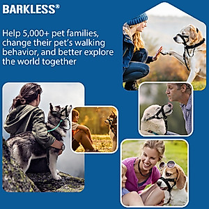BARKLESS Soft Dog Head Collar, No Pull Training Tool for Small Medium Large Dogs on Walks, Gentle Training Collar and Control for Heavy Pullers, Includes A Training Guide