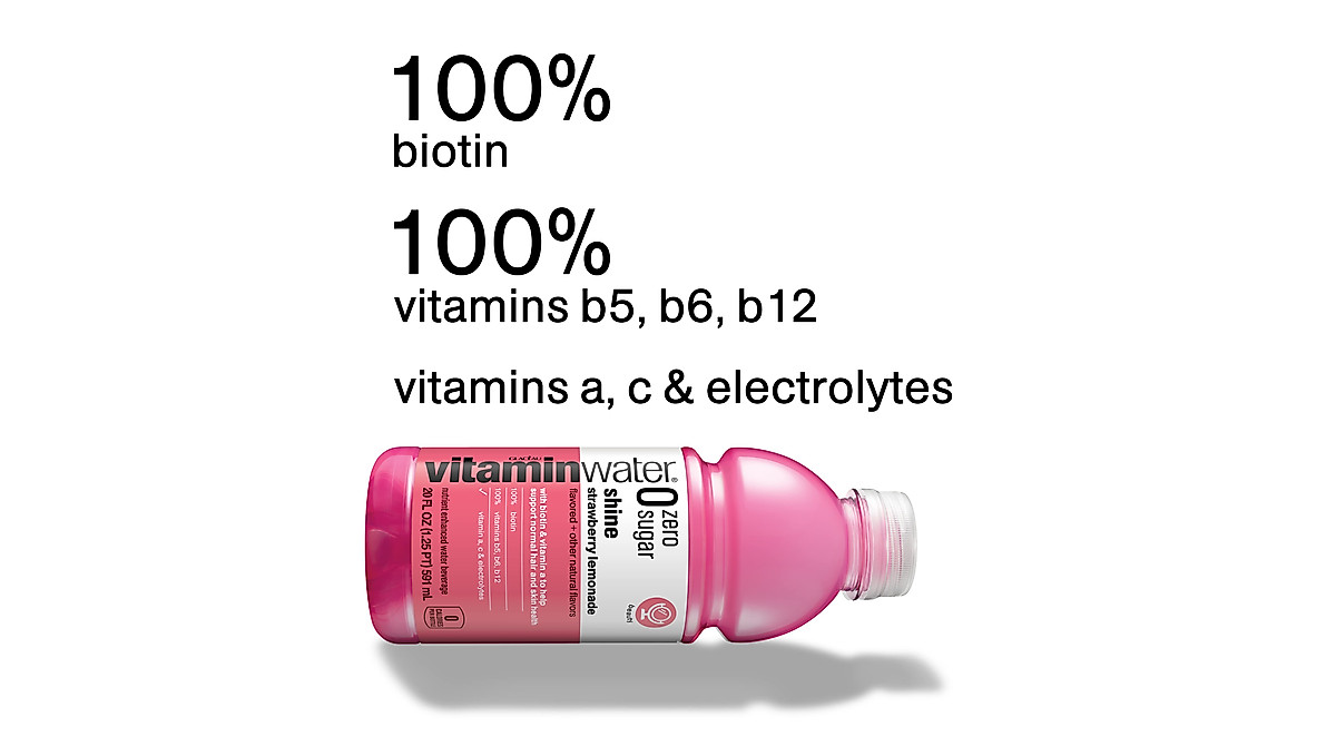 vitaminwater zero sugar shine, electrolyte enhanced water w/ vitamins ...