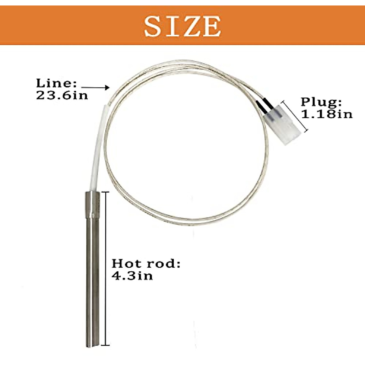 ZHOUWHJJ Replacement Hot Rod Ignitor Kit for Pit Boss Pellet Grills and Camp Chef Wood Pellet Grills Replacement Hot Rod