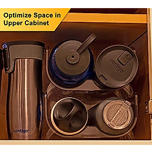 smartified Fridge Wine & Water Bottle Holder Stand - Multipurpose Stackable Storage Organizer for Refrigerator Cabinet Kitchen Countertops Pantry Wine Cellar, Clear Plastic, 2 Packs of 2-Bottle Rack