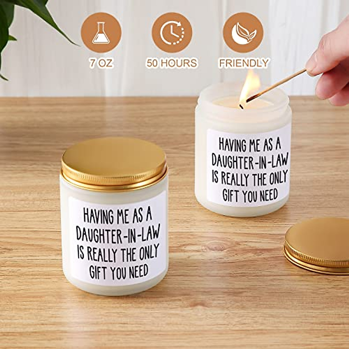 Mother in Law Gifts from Daughter in Law, Mother's Day Gifts for Mother in Law, Happy Birthday Gifts for Mother in Law, Funny Thanksgiving Christmas Valentines Gifts Ideas - Lavender Scented Candles