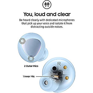 Samsung Galaxy Buds+ Plus, True Wireless Earbuds w/Improved Battery and Call Quality (Wireless Charging Case Included), (International Version) (Cloud Blue)