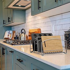 DecoBros Kitchen Houseware Organizer Pantry Rack, Silver