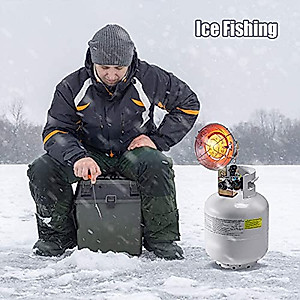 COSTWAY 15,000 BTU Propane Tank Top Heater, Portable Heater with Safety Shut-off Valve and Tip-over Switch, CSA Certification for Outdoor, Camping, Deluxe (Propane Cylinder not Included)