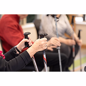 Urban Poling ACTIVATOR® MODA with Snow & Trekking Baskets, Silver with Blue, Green, & Yellow, 1 Pair – For Users 4'2"–6' – Lightweight, Aluminum Nordic Walking Sticks – Collapsible & Adjustable Hiking