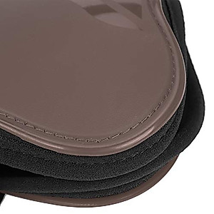 Horse Leg Protector PU Horse Front Hind Leg Boots Horse Riding Boots Pony Shock Absorbing Show Competition Leg Protection[Brown L] Hip & Joint Care