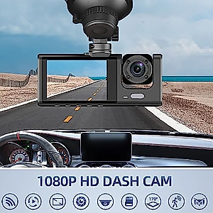 1080P Smart Dash Cam - 2.0Inch IPS Driving Recorder - Car Driving Recorder with Night Vision, Seamless Loop Recording, Emergency Video Lock - Video Recorder for Car - Dashcam