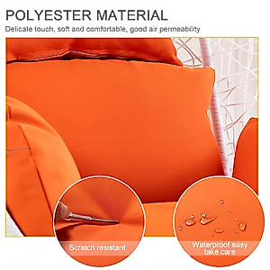 RRNAR Hanging Egg Chair Cushions, Overstuffed Swing Chair Cushion Pads, Hanging Basket Chair Seat Cushion for Indoor and Outdoor (Only Cushion),Flower c,120x90cm