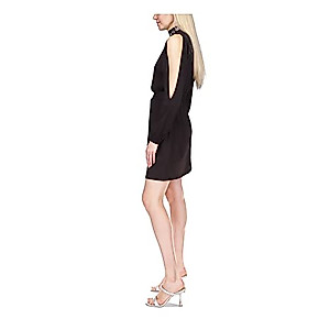 Michael Kors Mock Cold-Shoulder Mini Dress Black LG